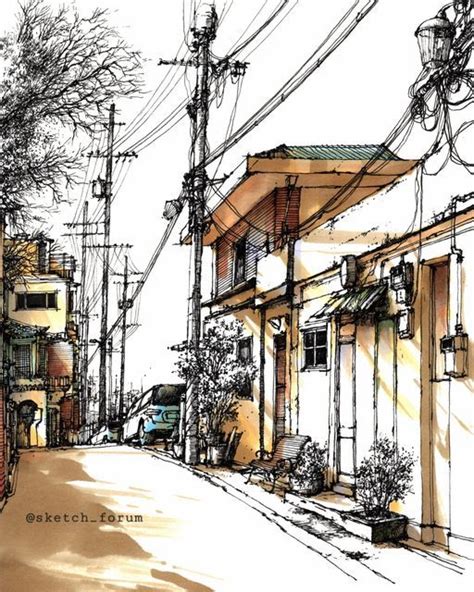 박광희 On Instagram ㆍ ㆍ 어느 북촌길 ㆍ ㆍ ㆍ ㆍ ㆍ ㆍ 감성스케치스튜디오 개인레슨 스케치포럼 Sketch Forum Traveldrawing