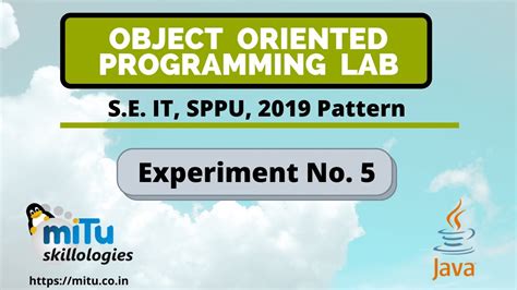 Object Oriented Programming Lab Seit Sppu 2019 Pattern Experiment No 5 Youtube