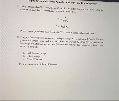 Solved This Laboratory Focuses On The Design A Mosfet Common