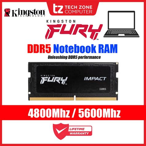 Kingston Fury Impact Ddr5 Memory 4800 5600 6000 6400 Mhz Notebook Memory Sodimm Ram 8gb 16gb