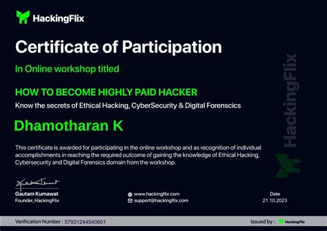 Workshop On Highly Paid Hacker By Hackingflix Dhamotharan Kumaran Posted On The Topic Linkedin
