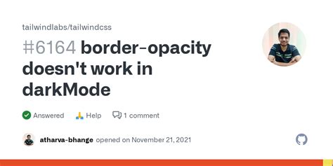Border Opacity Doesnt Work In Darkmode · Tailwindlabs Tailwindcss