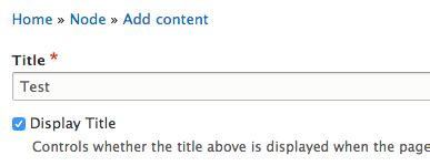 Hide The Page Title Depending On A Checkbox Field In A Particular Content Type Jeff Geerling