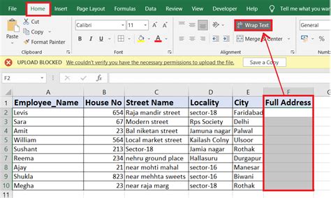 line break in excel tpoint tech