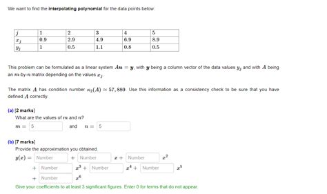 solved we want to find the interpolating polynomial for the