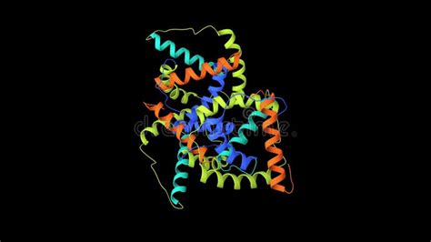 Rotating Visualization Of Protein Structure Stock Footage Video Of