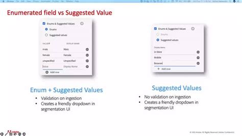 Use Enumerated Fields And Suggested Values Adobe Experience Platform