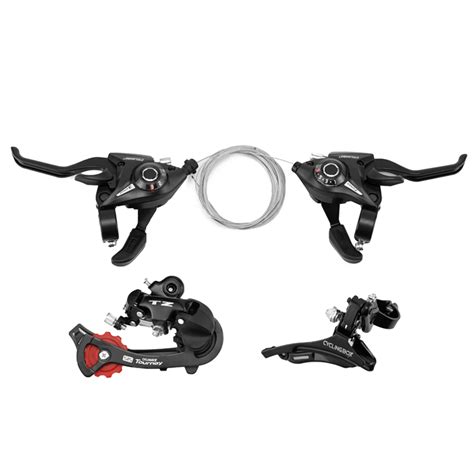 자전거 변속기 세트 케이블 포함 부품 원피스 Mtb 앞 뒤 레버 실용적인 브레이크 티몬