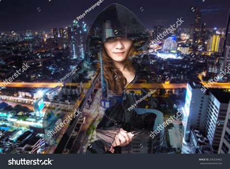 Sexy Witch City Night Stock Photo Shutterstock