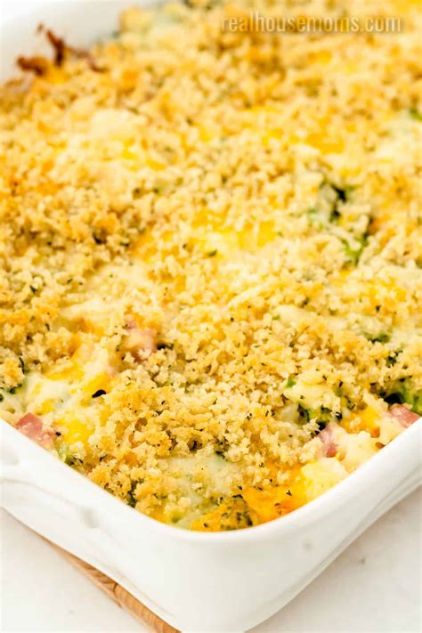 Cheesy Broccoli Ham Casserole ⋆ Real Housemoms
