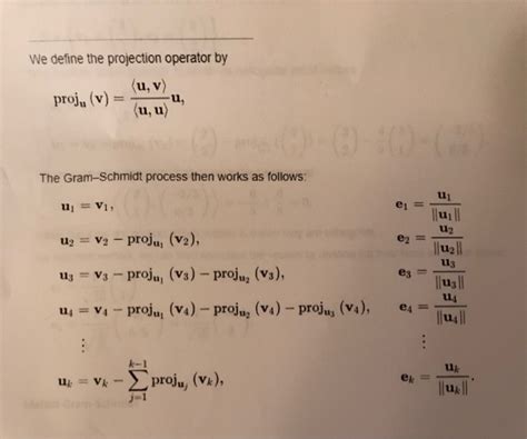 Solved We Define The Projection Operator By Proju V