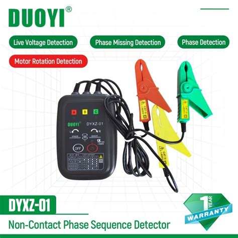 Duoyi Dyxz 01 Dyxz 02 3 Phase Detector Rotation Tester Non Contact Phase Sequence Detector Meter