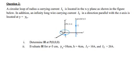 Solved Question A Circular Loop Of Radius A Carrying Chegg
