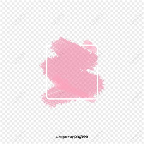 핑크 수채화 일러스트 브러시 사각형 테두리솔 효과조직 Png 일러스트 무료 다운로드 Lovepik
