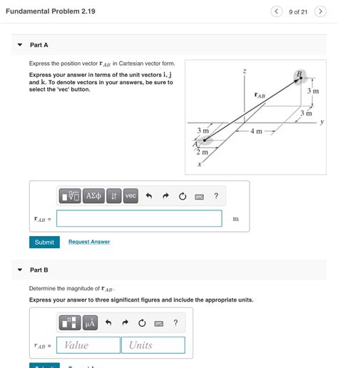 Solved Fundamental Problem 2 19 9 Of 21 Part A Express The