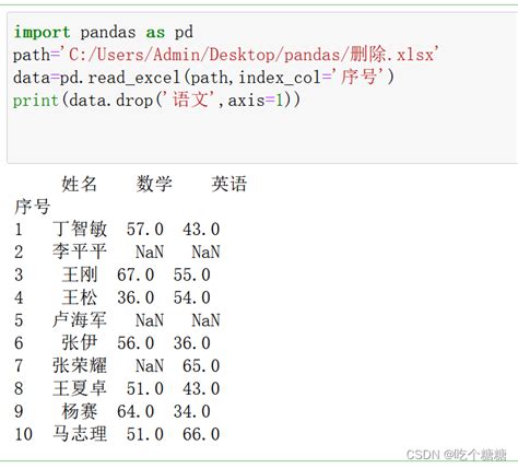15 Pandas 数据删除 Csdn博客