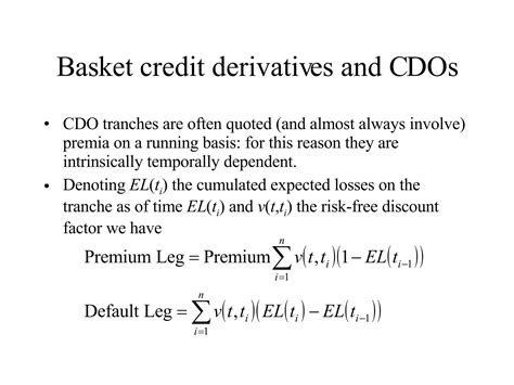 Copula Based Model For The Term Structure Of Cdo Tranches Ppt