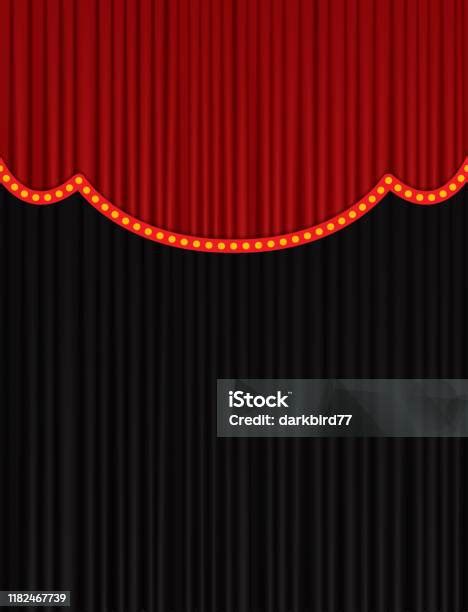 검은 색과 빨간색 커튼 배경입니다 프리젠 테이션 콘서트 쇼를위한 디자인 Theatrical Performance에 대한 스톡 벡터 아트 및 기타 이미지