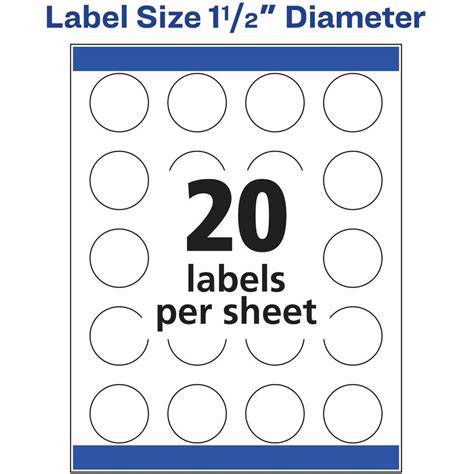 2 Inch Round Labels 20 Per Sheet Template Best Label Template