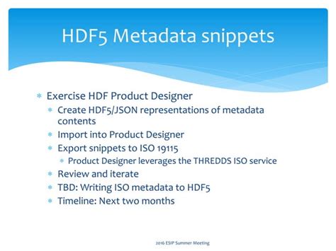 Pilot Project For Hdf5 Metadata Structures For Swot Ppt Pilot Project For Hdf5 Metadata Structures For Swot Ppt