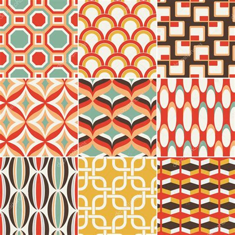 Seamless Retro Pattern Print — Stock Vector © Pauljune 23168144