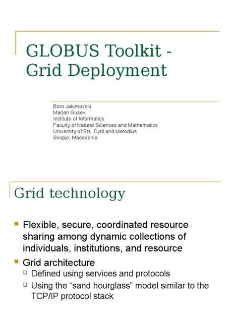 Globus Toolkit Grid Deployment Pdf Grid Computing Proxy Server