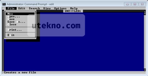 Cara Edit File Teks Dalam Command Prompt • Utekno