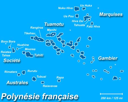 Polynesie Carte Des Iles Info ≡ Voyage Carte Plan