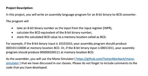 Solved Project Description In This Project You Will Write Chegg