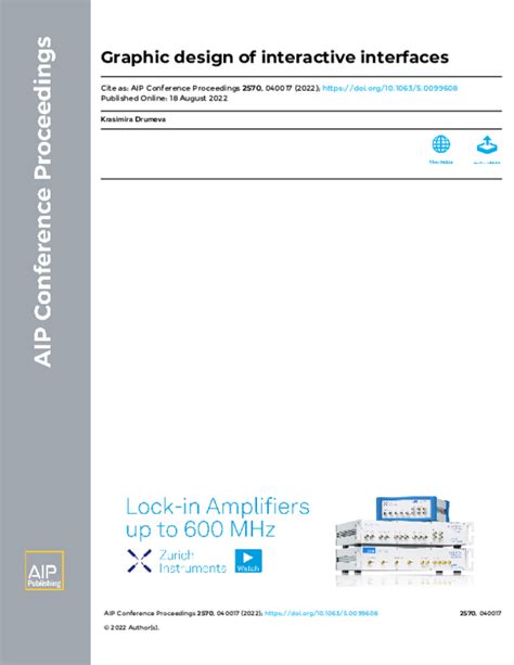 Pdf Graphic Design Of Interactive Interfaces