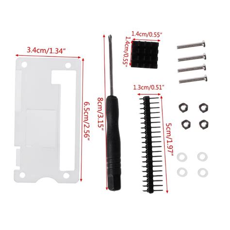 Case Acrílico Raspberry Pi Zero Gpio 40 Pin Conector Escorrega O Preço
