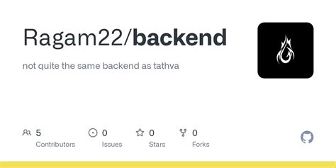 GitHub Ragam Backend Not Quite The Same Backend As Tathva