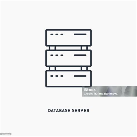 database server outline icon simple linear element illustration