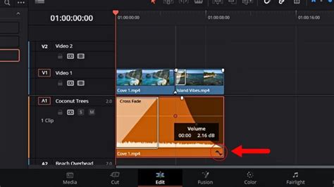 How To Add Audio Fades Keyframes In DaVinci Resolve