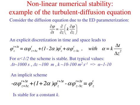 Ppt Eddy Diffusivity And Numerical Aspects Powerpoint Presentation
