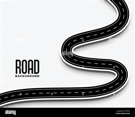 Curve Winding Road Pathway In 3d Style Design Stock Vector Image And Art