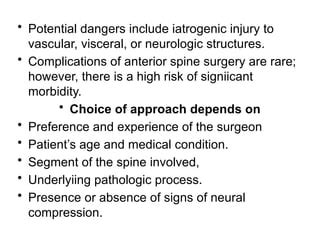 Cervical Spine Anterior Surgrical Approachpptx