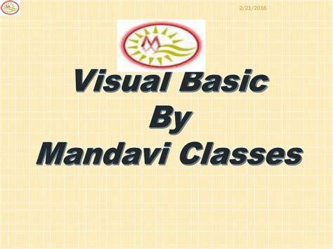 Ppt Visual Basic Powerpoint Presentation Free Download Id 7303357