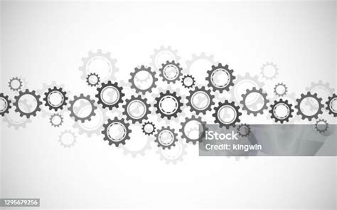 톱니바퀴와 기어 휠 메커니즘 하이테크 디지털 기술 및 엔지니어링 추상적 기술적 배경 개념에 대한 스톡 벡터 아트 및 기타 이미지 개념 개체 그룹 공장 산업 건물