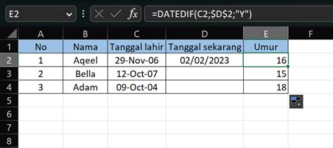 Rumus Datedif Excel Blogspot Aqeel