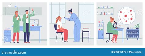 Microbiology Design Concept Stock Vector Illustration Of Test Pharmacy