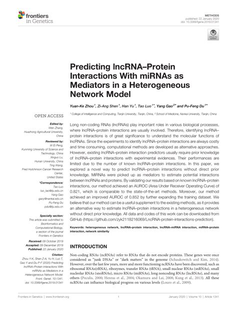 pdf predicting lncrna protein interactions with mirnas as mediators