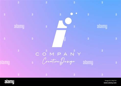 Blue Pastel I Alphabet Letter Logo With White Dots Corporate Creative