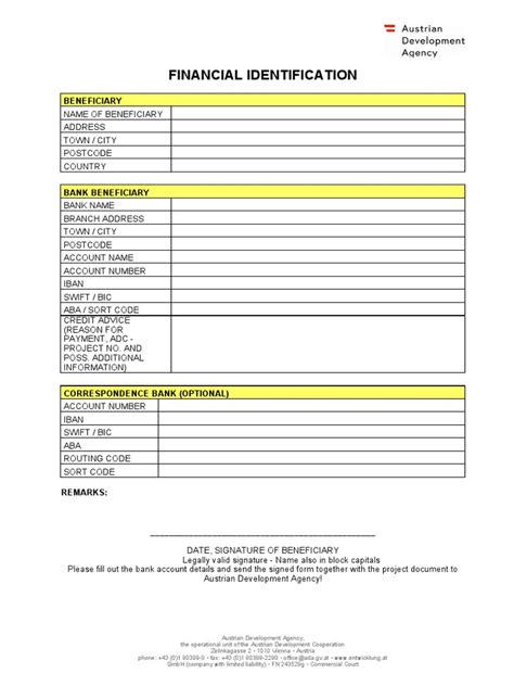 05 Financial Identification Form Pdf