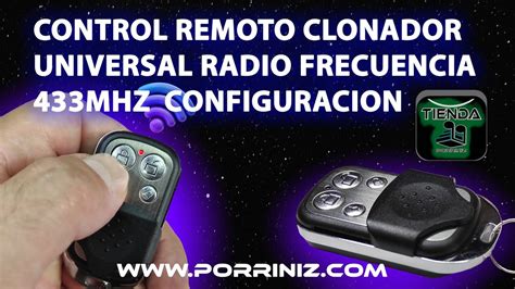 Control Remoto Universal Radio Frecuencia 433 Mhz Configuración Tutorial Clonar Codigo Youtube