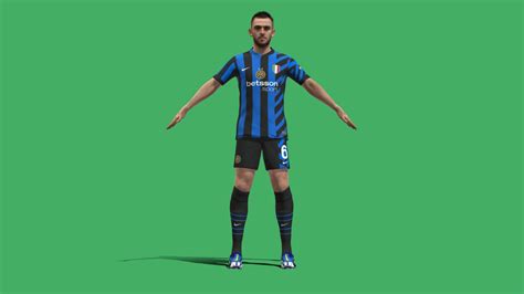 3d Rigged Stefan De Vrij Inter Milan 2025 3d Model By Tranduytankts