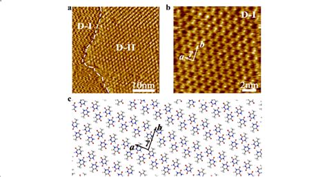 A Stm Image Including Two Adjacent Domains Of The Self Assembled