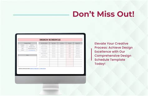 Design Schedule Template In Excel Google Sheets Download Template Net