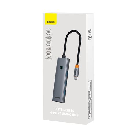 Baseus Ultrajoy Series Port Hub Space Grey Type C Usb A Version Shopee Malaysia