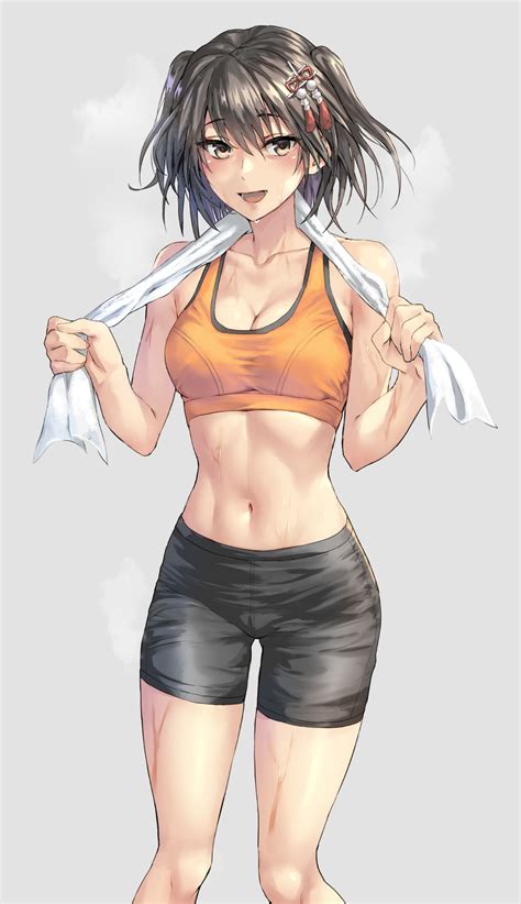 배경 화면 애니메이션 소녀들 센다이 칸 콜레 간타이 컬렉션 돌연변이 짧은 머리 갈색 머리의 삽화 디지털 아트 팬 아트 1046x1815